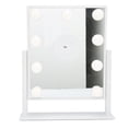 M Buder 14.2 in Freestanding Makeup Vanity Mirror with 9 LED Lights, 3 ...