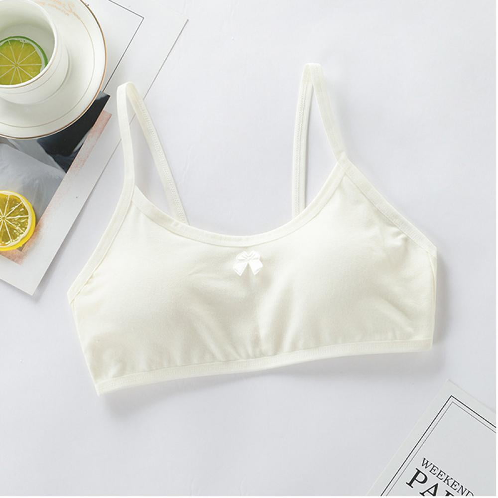 AJZIOJIRO 10-16Years Big Girls' Sports Bras Cotton Bra Built-Up Stretch ...