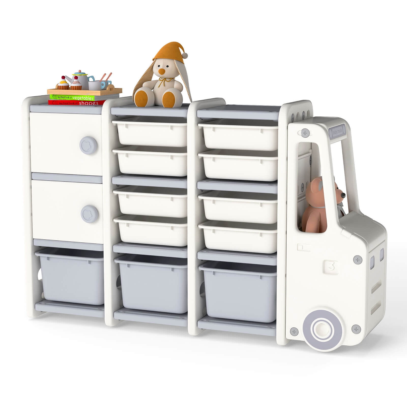Click here for Costway Kids Toy Storage Organizer With 2 Cabinets... prices
