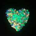 200PC Glow in The Dark Pebbles, 3mm Colorful Luminous Stones, Glowing ...