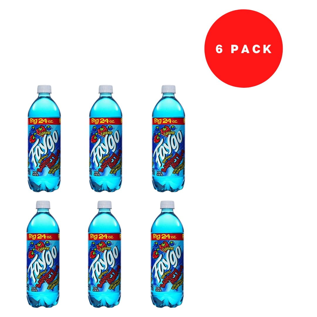 Faygo Soda 24 oz Bottles - Blue Raspberry 6-pack - Walmart.com