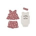 PL Baby by Petit Lem Baby Girl Peplum Top, Shorts, Bodysuit & Headband ...