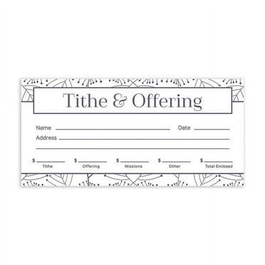 Tithe and Offering Envelopes for Church & Donations (500 Pack Case, 5.5 ...