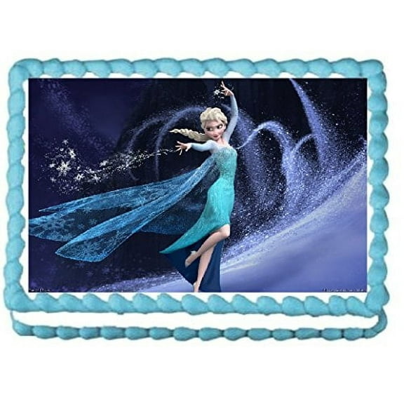 Disney's Frozen Elsa & Anna Edible Image Cake Topper, 8" Round ...