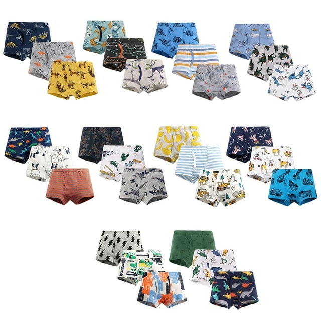 Boys' Cotton Brief Soft Underwear,Cute Print Briefs Shorts Pants Cotton ...