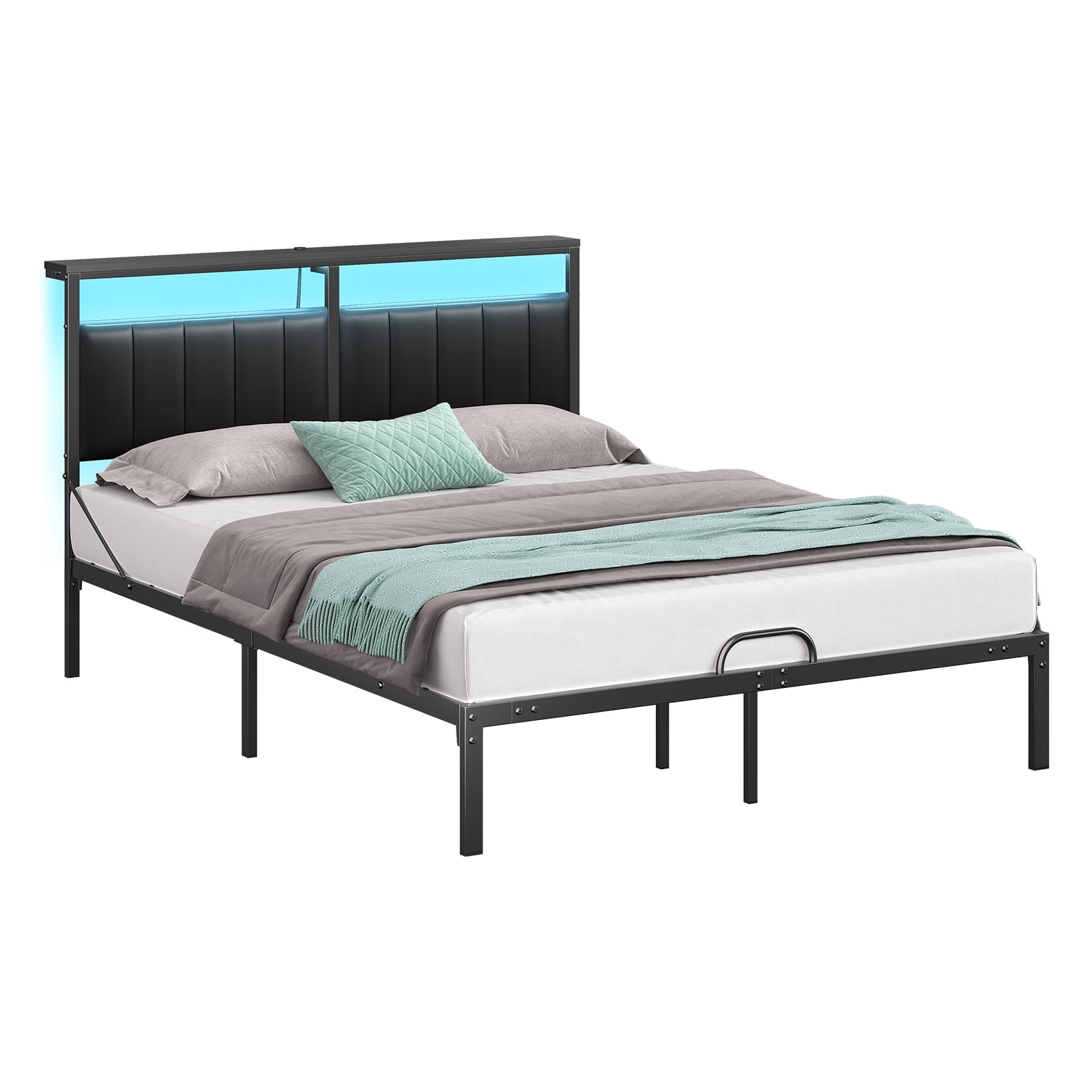 Click here for Bestier Queen Bed Frame With Upholstered Headboard... prices