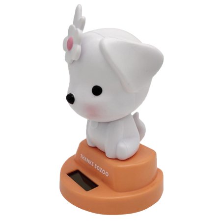 Cartoon Solar Powered Animal Dog Figurine Dancing Swing Figure Model ...