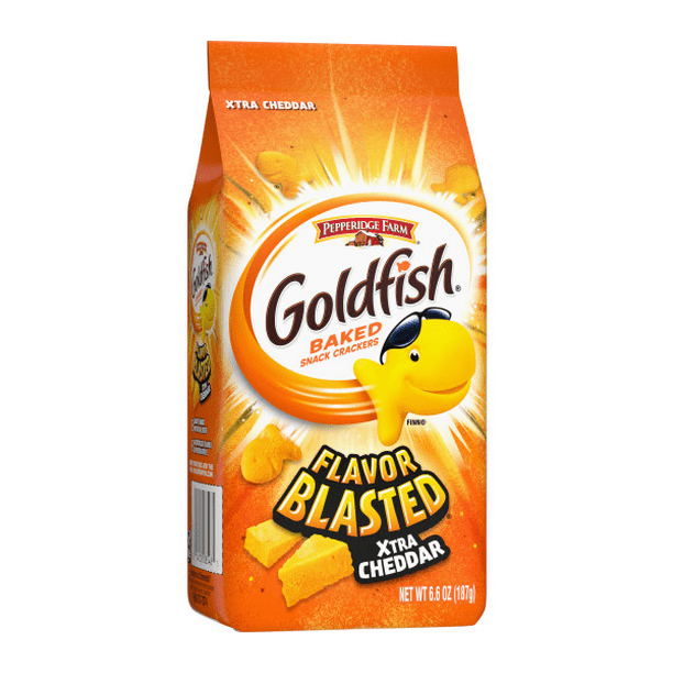 Pepperidge Farm Goldfish Flavor Blasted Xtra Cheddar Crackers, 3-Pack 6 ...