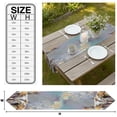Abstract Elephants Table Runner Linen Burlap Table Runner 72 Inches ...