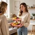 2 Tier Countertop Fruit Basket, Tiered Organizer Stand for Kitchen ...