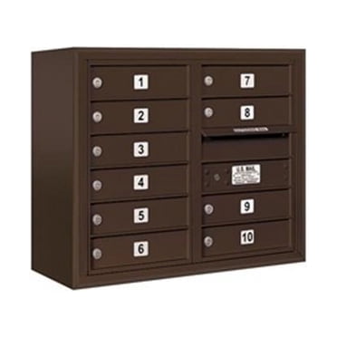 Vertical Mailbox - 6 Doors - Sandstone - Surface Mounted - USPS Access ...