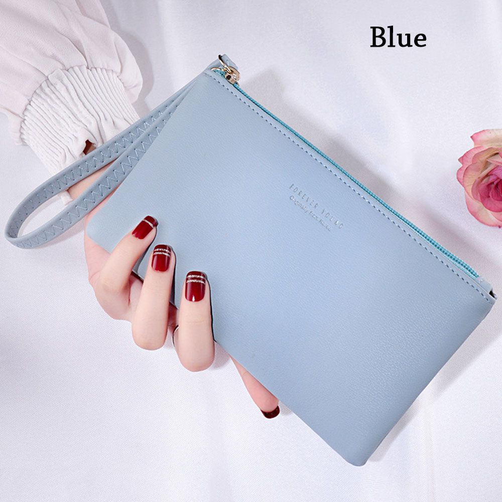 Fashion Zip PU Leather Money Bag Wallet Pouches Coin Bag Long Purse ...