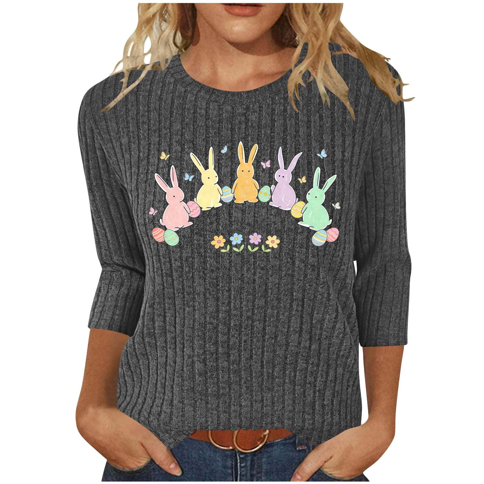 Click here for Wo-Fusoul Easter Blouse For Women  Casual Loose Fi... prices