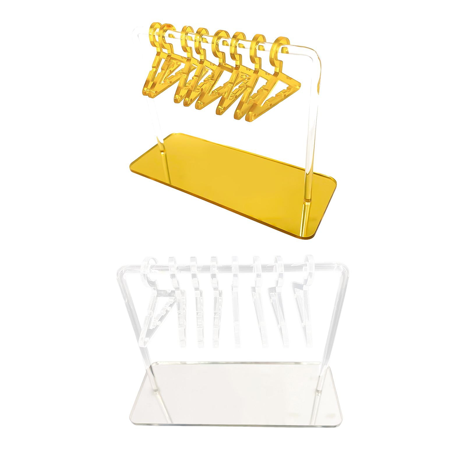 2 Set Hanger Clear Acrylic Jewelry Display Rack Transparent Storage ...