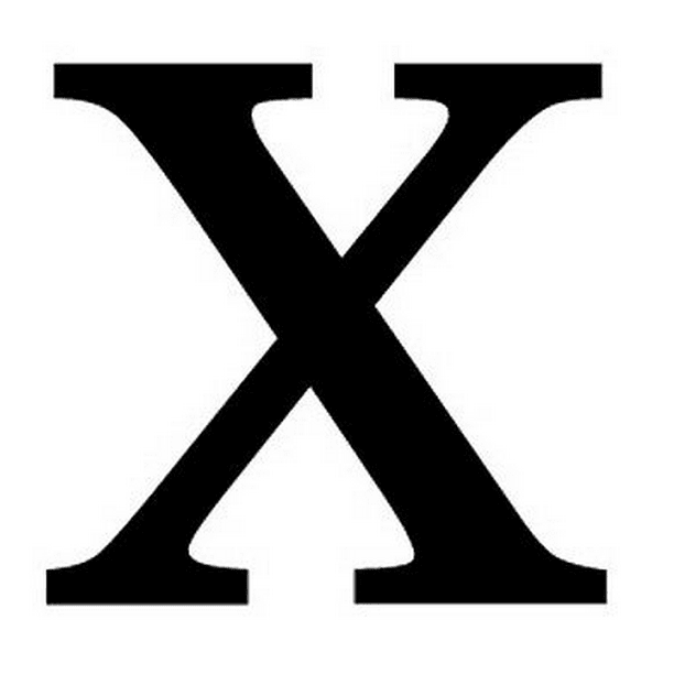 Letter X Black METAL 12 Inch Wrought Iron Signage Home Wall Art Plaque ...