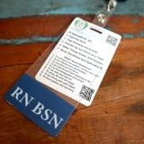 Clear RN BSN Badge Buddy Vertical - Hospital & Nurse ID Backer Cards ...
