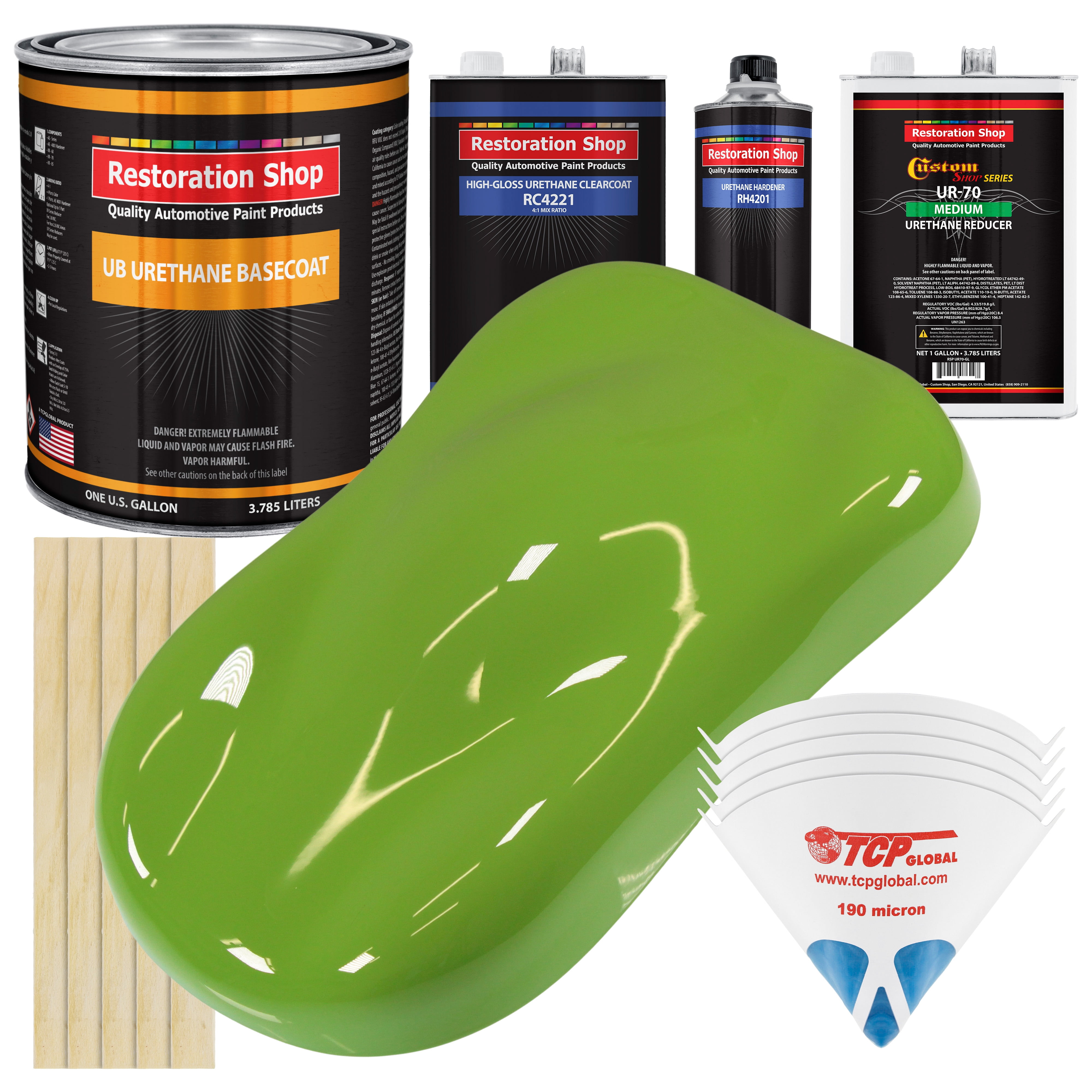 Sublime Green Gallon URETHANE BASECOAT CLEARCOAT Car Auto Paint Kit ...