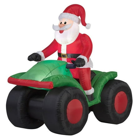 inflatable Christmas Santa on ATV 4 wheeler Airblown - Walmart.com ...