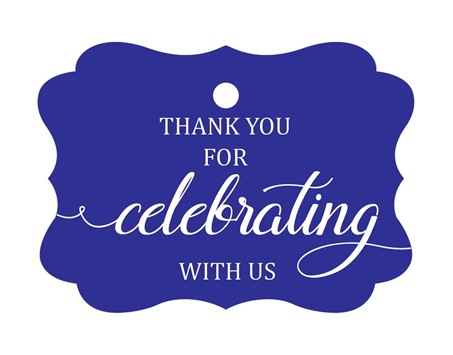 100 Pcs Custom Paper Tags Thank You For Celebrating Wedding Favor Gift ...