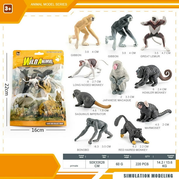 Alician Wild Animals Figures Toys Wild Farm Animals Playset Cute ...