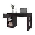 Office Desks Wengue Computer Desk with 1-Drawer and Open Storage,Wooden ...