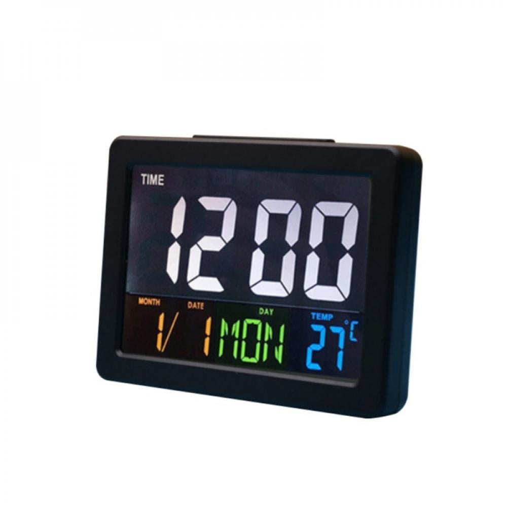 Colorful Large Digital Display Students Alarm Clock Display Date LED ...