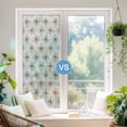Classic Pink White Pattern Window Privacy Film, Abstract Tribal Aztec ...