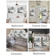 Abstract Chinese Mountains Trees Sailboats Short Blackout Curtains 24 ...