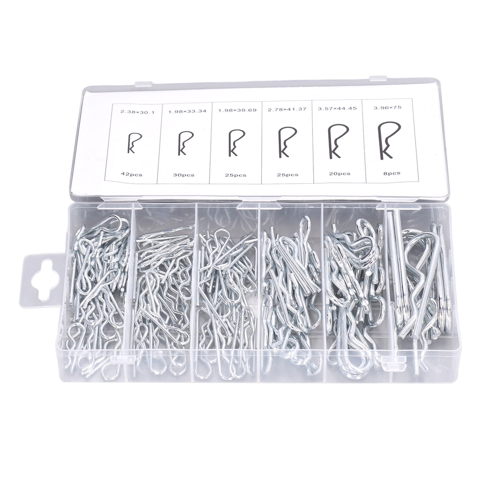 150PCS Spring Cotter Pin , Galvanized Steel R Clips R Type Cotter Pin ...