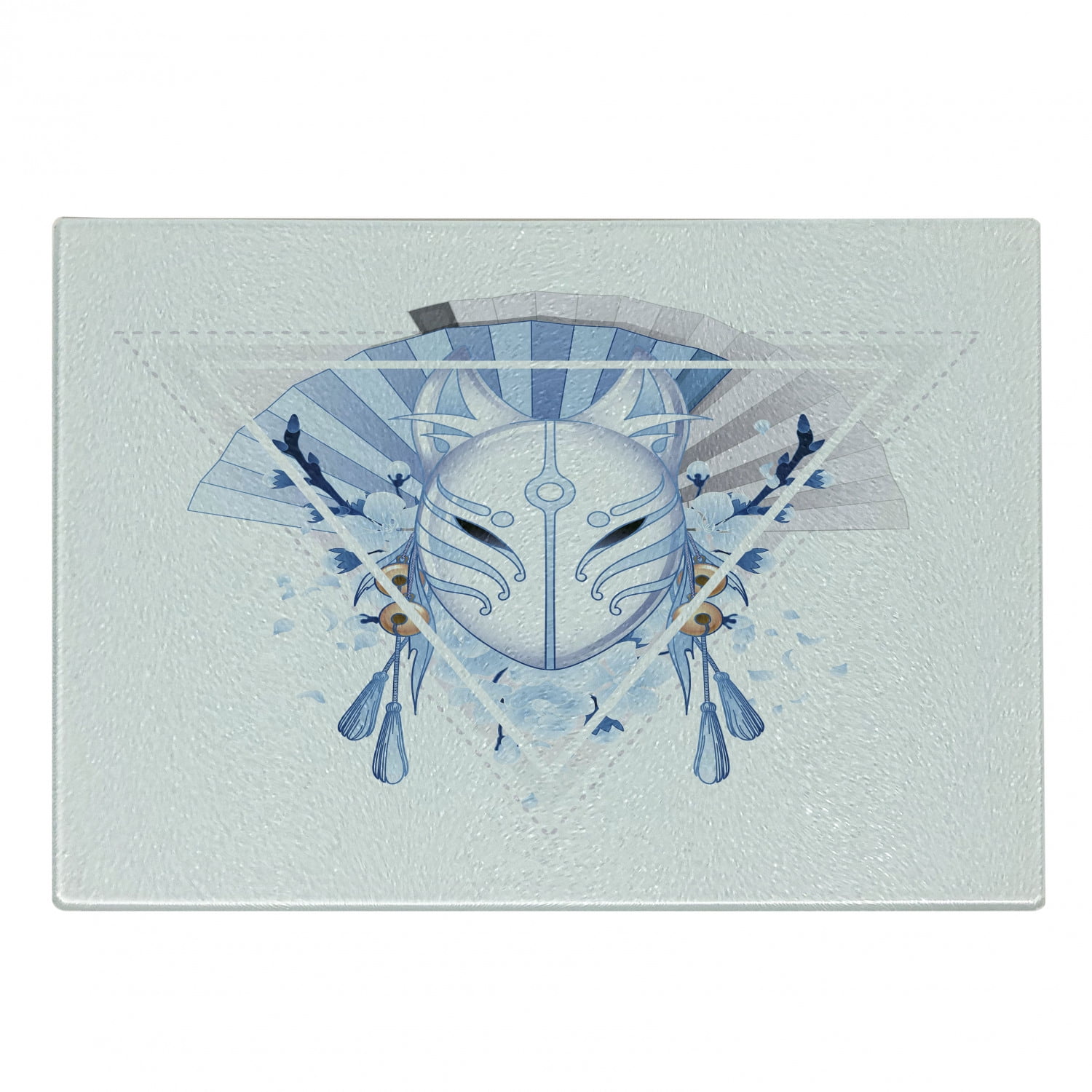 Kabuki Cutting Board, Fox Form Kitsune Japan Culture Theme Triangle ...