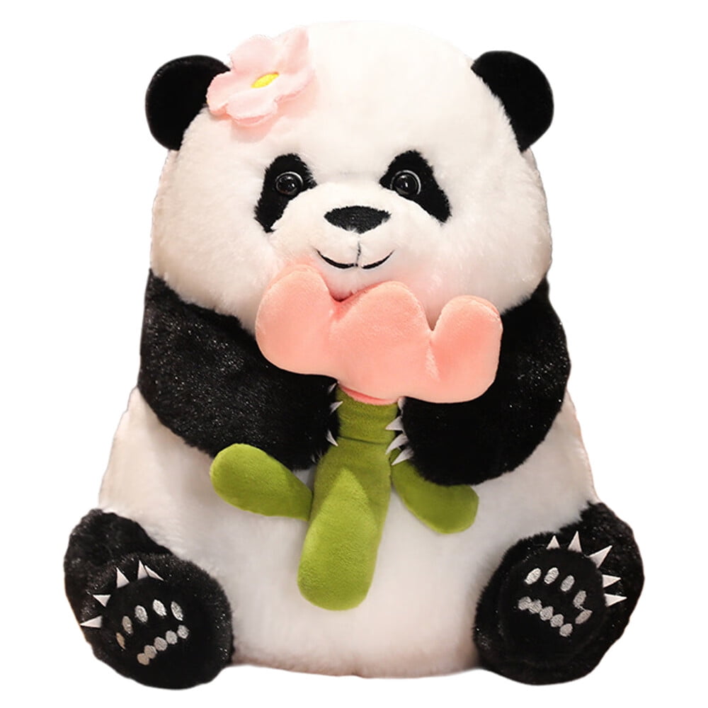 TITOUMI Panda Stuffed Animal, 13-Inch Plush Panda with Bamboo Toy Gifts ...
