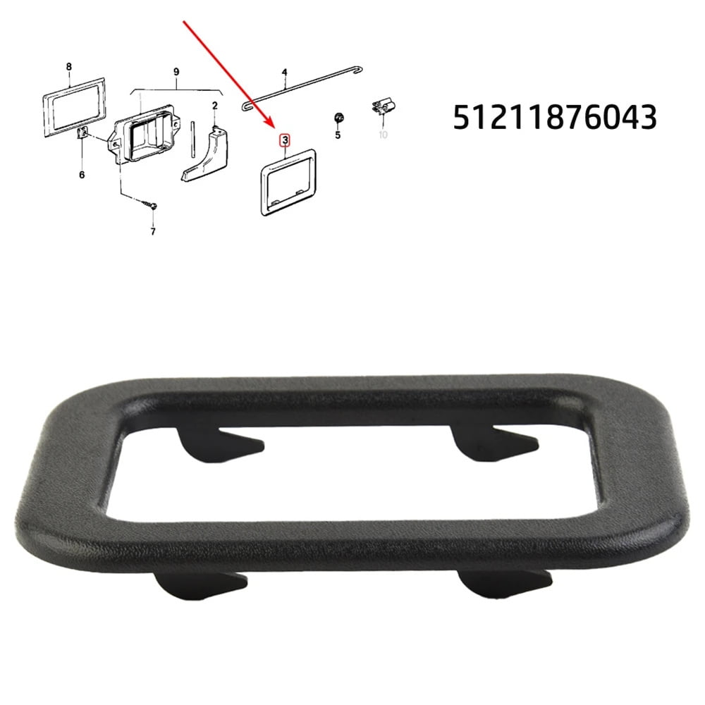 Furulu Interior Inside Door Handle Trim Bezel For BMW E30 E28 E23 E24 3 ...