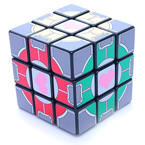 3x3x3 Portal Companion cube Black Supercube Picture Sticker Mod Twisty ...