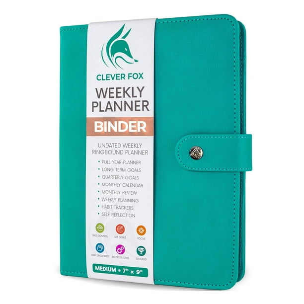 Clever Fox Weekly Planner Binder Planner - Walmart Business Supplies