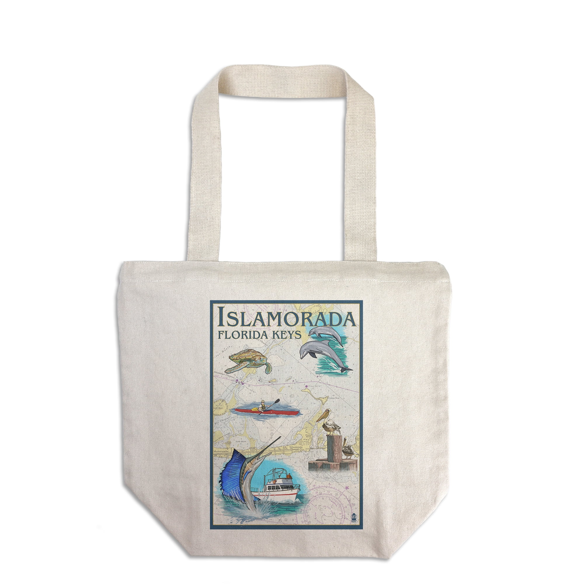 Islamorada, Florida Keys, Nautical Chart (100% Cotton Canvas Reusable ...