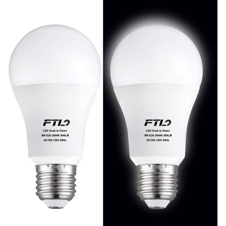 Dusk to Dawn LED Light Bulb Outdoor/Indoor Photocell Sensor Porch Light ...