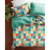 The Pioneer Woman Multi-Color Floral Patchwork Cotton Full/Queen Quilt ...