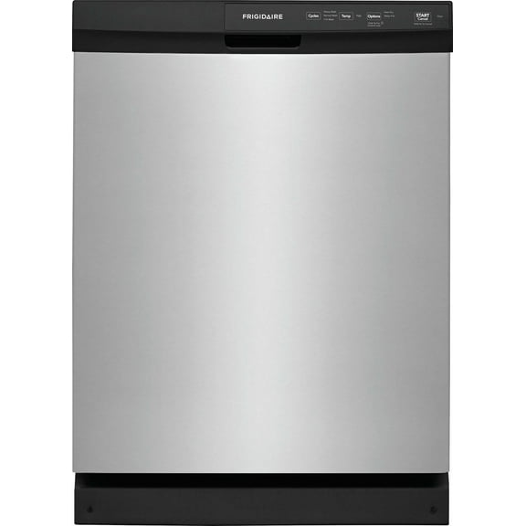 Frigidaire Full Size 24 Inch Built-In Dishwasher, 2 Wash Cycles, 12 ...