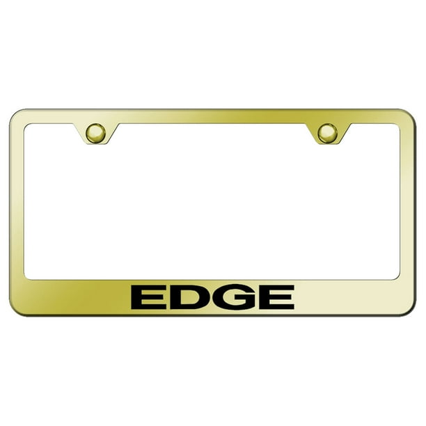 Ford Edge Laser Etched Logo Stainless Steel License Plate Frame (Gold ...