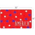 Bold America Independence Day Doormat - Red Patriotic Welcome Mat with ...
