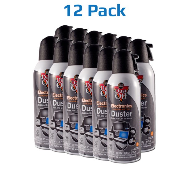 Dust-Off Disposable Compressed Gas Duster, 10 oz Cans, 12 Pack ...