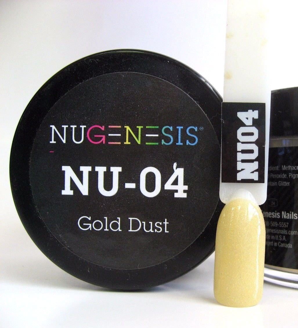 NUGENESIS Nail Color Dip Dipping Powder 1oz/jar -NU04 Gold Dust ...