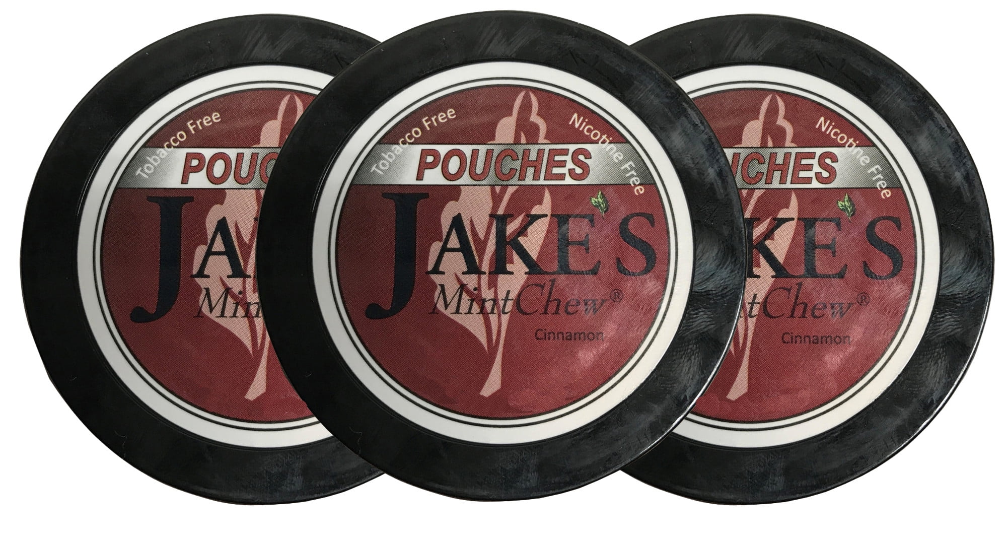 Jake's Mint Herbal Chew Cinnamon Pouch Tobacco & Nicotine Free - 3 Cans ...