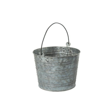 On the Surface Large Tin Pail, Decorative Galvanized Tin Bucket with ...