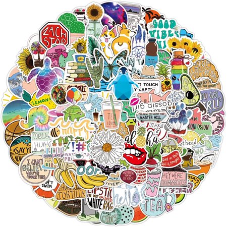 Cute Fresh Stickers 100 Pcs Trendy Style Stickers Laptop Stickers Pack ...