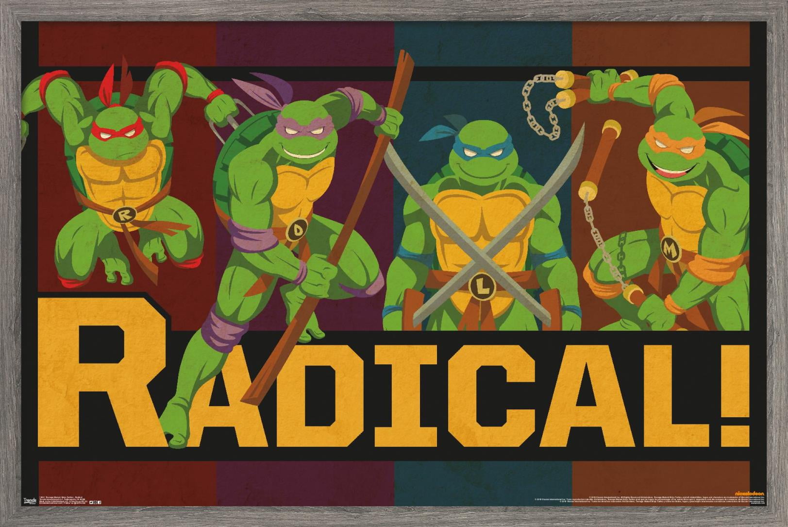 Nickelodeon Teenage Mutant Ninja Turtles - Radical Wall Poster, 14.725 ...