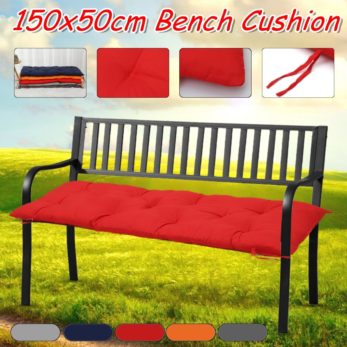 Indoor Outdoor Patio Bench Cushion Soft Thicken Seat Pads Cushion