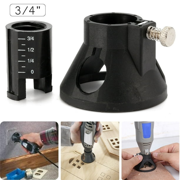 Rotary Multi Tool Cutting Guide Attachment Kit 3Pcs Mini Drill Bits ...