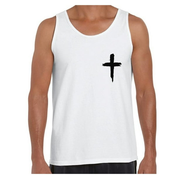 Awkward Styles Awkward Styles Black Cross Tank Top Shirts For Men