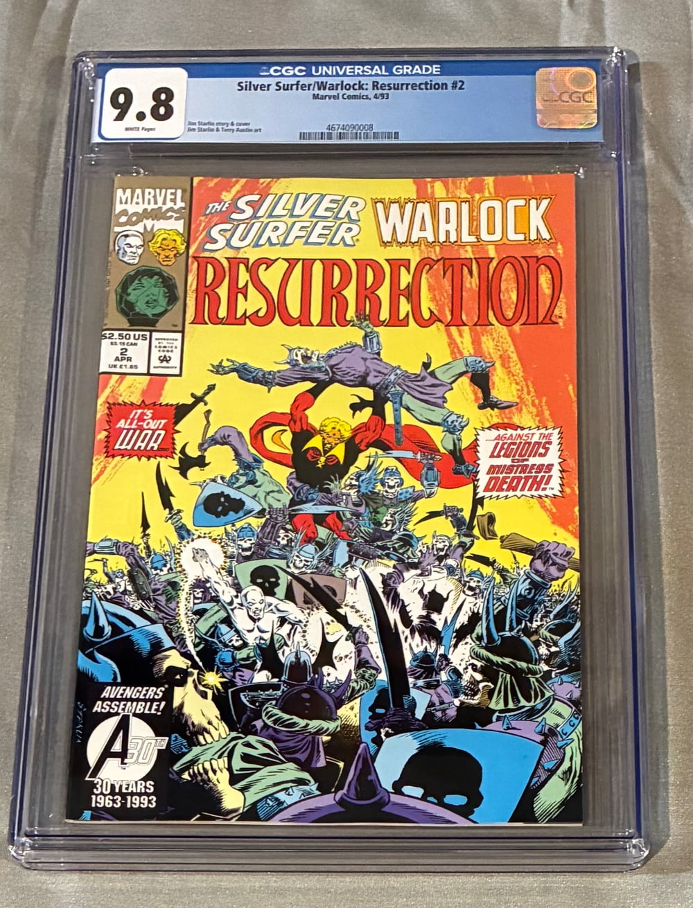 Silver Surfer/Warlock: Resurrection #2 - CGC 9.8 Comic Book - Walmart.com